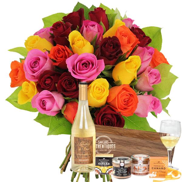 Bouquet 30 Roses Multicolores - Livraison Express | Florajet